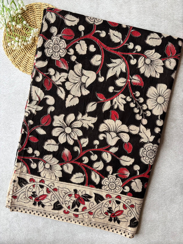 Kalamkari Cotton - Black – Kundha Studio